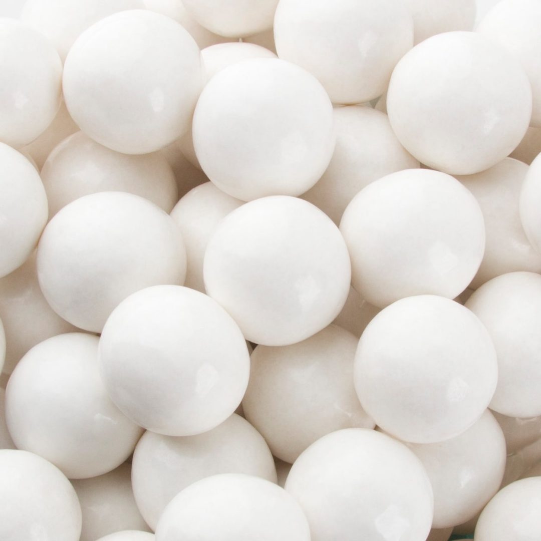 1 Inch White Gumballs | Free Shipping - Gumball Depot